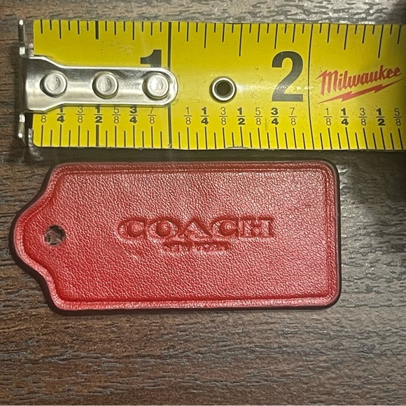 Coach | Accessories | Coach Red Leather Hang Tag | Poshmark